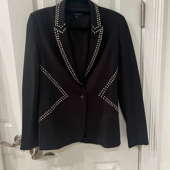 Boston Proper | Jackets & Coats | Boston Proper Black Studded Blazer ...